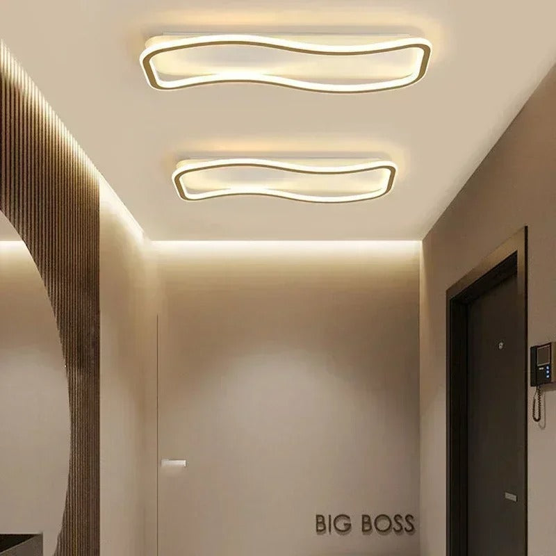WaveLight | Modern Curved Ceiling Lamp – Novensa UK